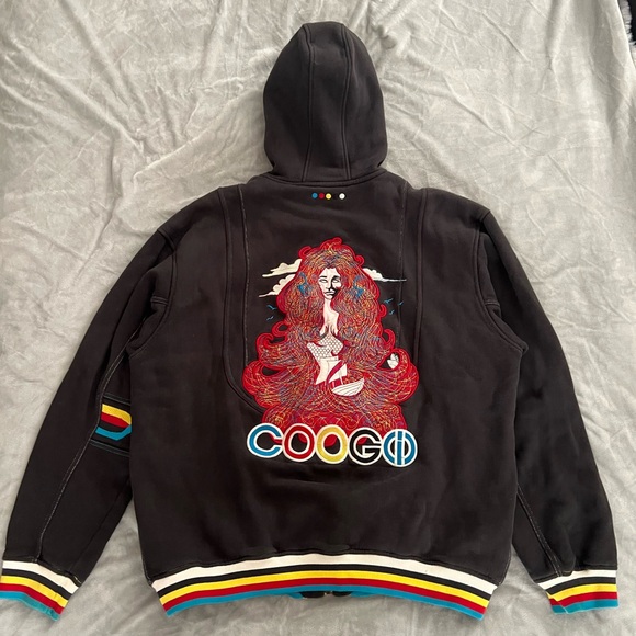 COOGI | Jackets & Coats | Coogi Black Hoodie With Vibrant Graphic ...